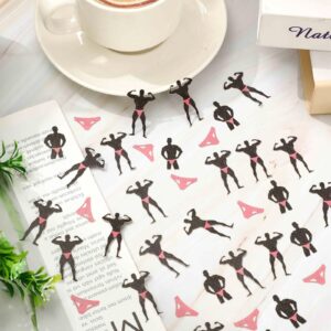 Whaline 300Pcs Bachelorette Party Table Confetti Funny Male Confetti Black Pink Table Centerpiece For Bridal Shower Party Decoration