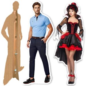 custom life size cardboard cutout, 1-6 ft personalized high resolution stand up, upload photo, perfect for wedding, graduation, birthday, events