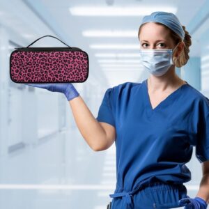 Puganiruo Leopard Print Stethoscope Case for Classic III Monitoring Stethoscope, Lightweight II S.E, Acoustica Deluxe Stethoscopes-Purple Marble Rose Pink