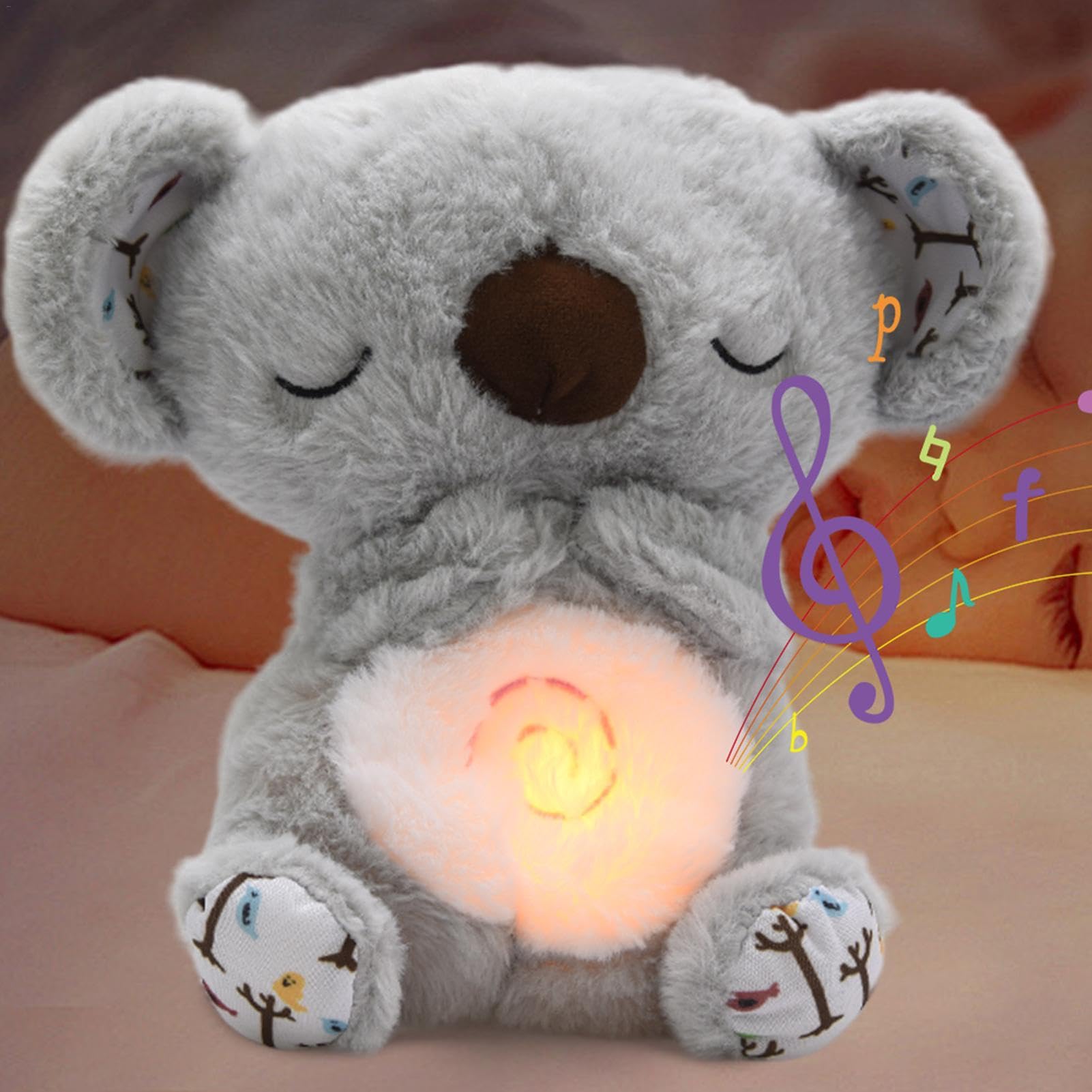 The Relief Koala, Anxietys Relief Koala Breathing, Breathing Otters Sleep Buddy for Adults, Sleeping Koala Plush Breathing, 2024 New Calming Koala, Adjustable Music