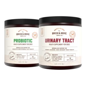 rocco & roxie dog probiotic & urinary tract supplements bundle