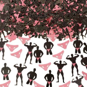 whaline 300pcs bachelorette party table confetti funny male confetti black pink table centerpiece for bridal shower party decoration