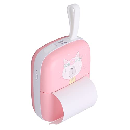 Febuliy Portable Printer,Tiny Printer,Portable Pink Mini Printer Hd with Multipurpose Bt Connection for Office and Home Use