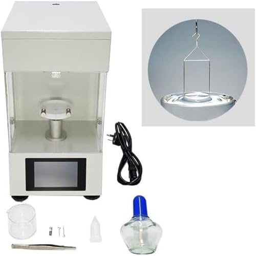 VTSYIQI Surface Tension Meter Surface Tensiometers Interfacial Tension Measurement with Range 0 to 1000mN/m Accuracy 0.1mN/m Du Nouy Ring Method Test 4.3 inch Touch Screen Display