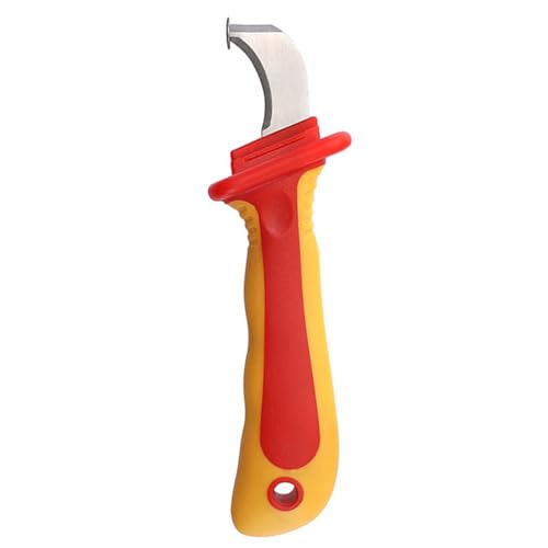 Insulated Dismantling Knife, 1000V Electricians Cable Stripping Knife, Anti Magnetic with comfortable handle, push or pull to remove sheath from cable, compact size, convenient