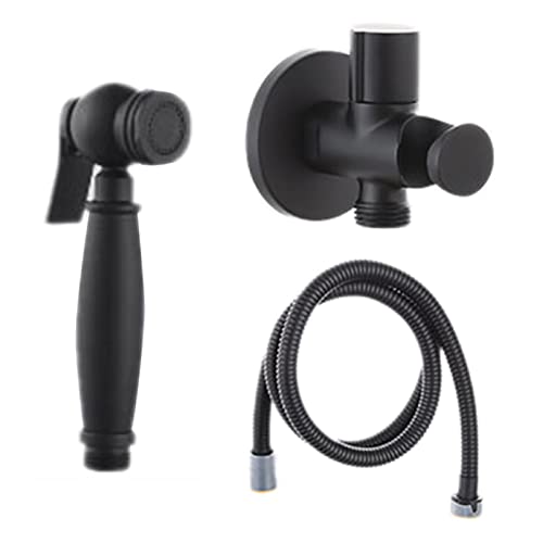 ZLOCYIVHE Hand Shower for Toilet Black Hand Held Bidet Toilet Sprayer Kit Toilet Sprayer for Cloth Diapers Brass with Hose Cold Water Toilet Handheld Bidet Sprayer