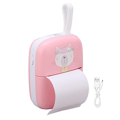 Febuliy Portable Printer,Tiny Printer,Portable Pink Mini Printer Hd with Multipurpose Bt Connection for Office and Home Use