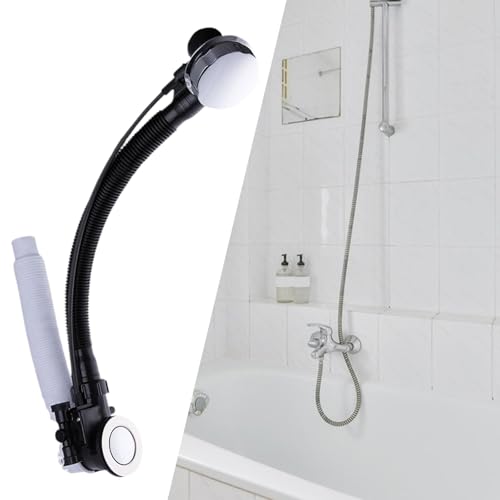 Generic Bathtub Drain Pipe Bathtub Draining Hose Universal Tub Drain for Kitchen Bathroom, distance 105cm