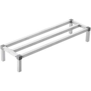 vevor aluminum dunnage rack, 48” x 14” commercial food floor rack, 8” off the floor, 1000 lbs capacity all-welded aluminum storage rack, for storage in restaurants, kitchens, garages and vehicles