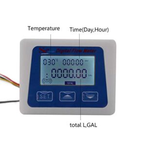 Zaagot Multifunctional Low-Power Digital Flowmeter with 4-Point Flow nsor Accessories