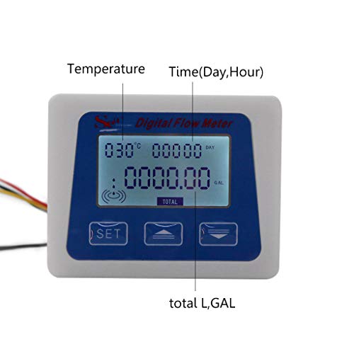 Zaagot Multifunctional Low-Power Digital Flowmeter with 4-Point Flow nsor Accessories