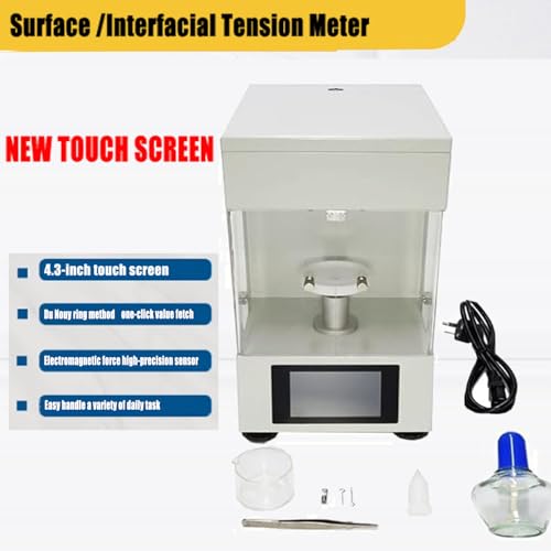 VTSYIQI Liquid Interfacial Tension Measurement Automatic Surface Tension Meter with Platinum Loop Range 0 to 1000 mN/m Accuracy 0.1mN/m for Oil Paint Industry Test Real Time Display