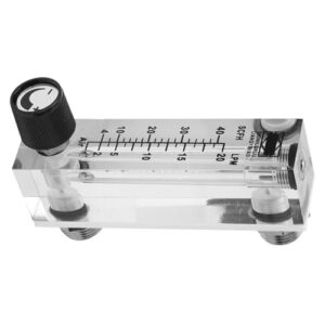 Panel Type Flowmeter, Material, Adjustable Rate for Gas Medium Measurement, Transparent Acrylic Body, LZM, 6T 2, 20LPM or 4, 40SCFH Gas Meter