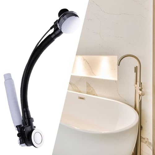 Generic Bathtub Drain Pipe Bathtub Draining Hose Universal Tub Drain for Kitchen Bathroom, distance 105cm