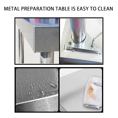 Food Prep Table,24x20x31 Inches Household Stainless Steel Prep Table | Kitchen Furniture Anti-Rust for Cafeterias, Clean Rooms, Hotels, Hospitals