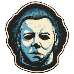 creepy co. halloween michael myers mask accent rug 37x33 horror movie slasher carpenter