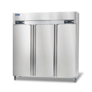 icecasa 72" w commercial refrigerators and freezer combo reach-in 54 cu.ft 3 solid door stainless steel refrigerators and freezer combo fan cooling for restuarant, bar, shop, etc