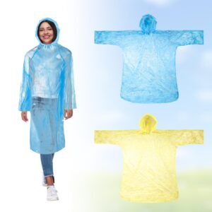 twoworld Disposable Rain Ponchos for Women Bulk,Emergency Ponchos Rain Adult for Women Travelling Camping Hiking (40)