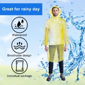 twoworld Disposable Rain Ponchos for Women Bulk,Emergency Ponchos Rain Adult for Women Travelling Camping Hiking (40)