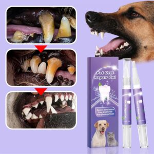 Pet Oral Repair Gel for Dogs, Pet Teeth Whitening Pen, Pet Oral Care Gel, Pet Oral Restoration White Gel, Pet Breath Freshener Gel for Dogs & Cats (4pcs)