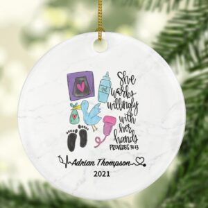 Ultrasound Tech Technician Sonographer Christmas Ornament Personalized - Sonogram Sonography Medical Gift for Female