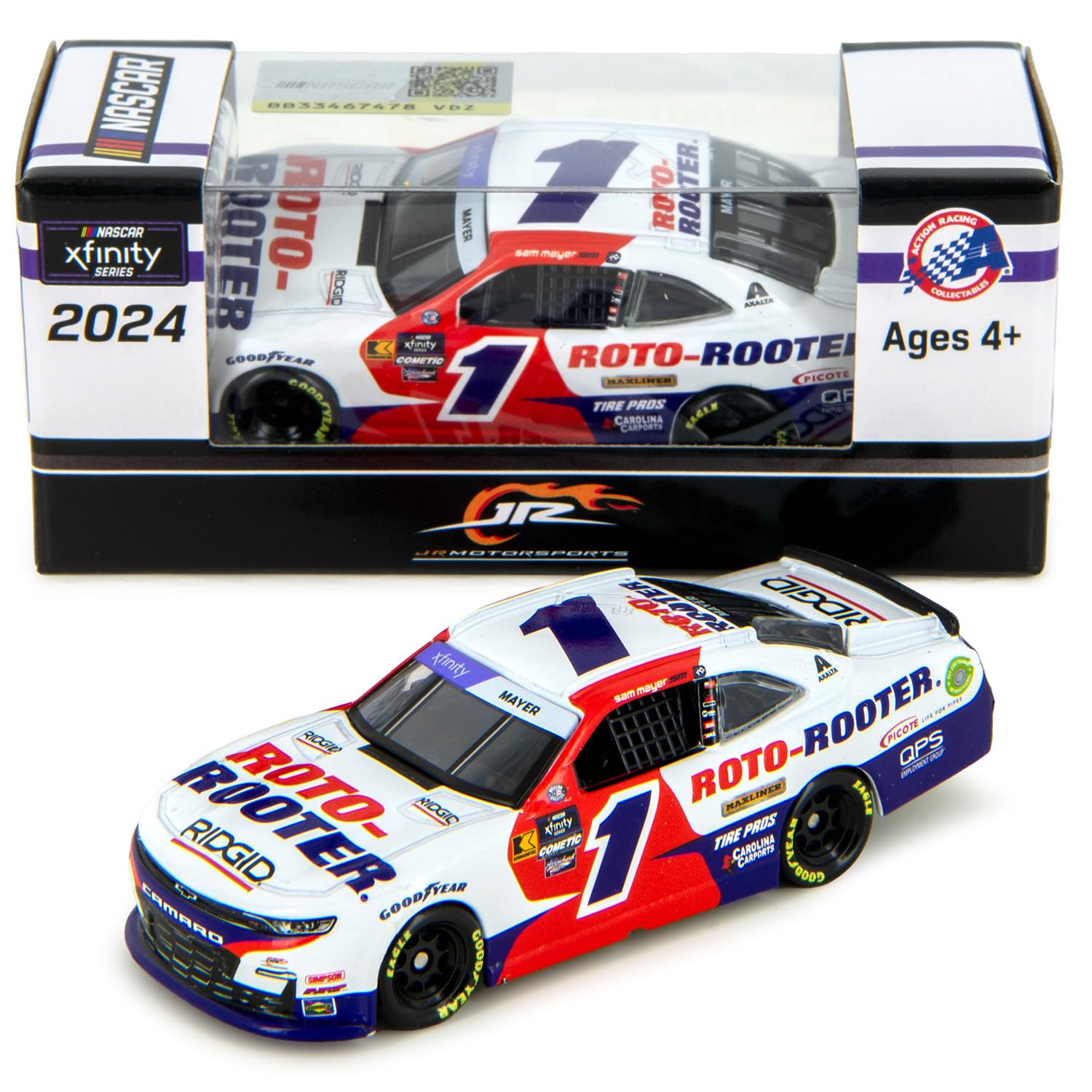 Lionel Racing Sam Mayer 2024 Roto-Rooter Diecast Car 1:64 Scale