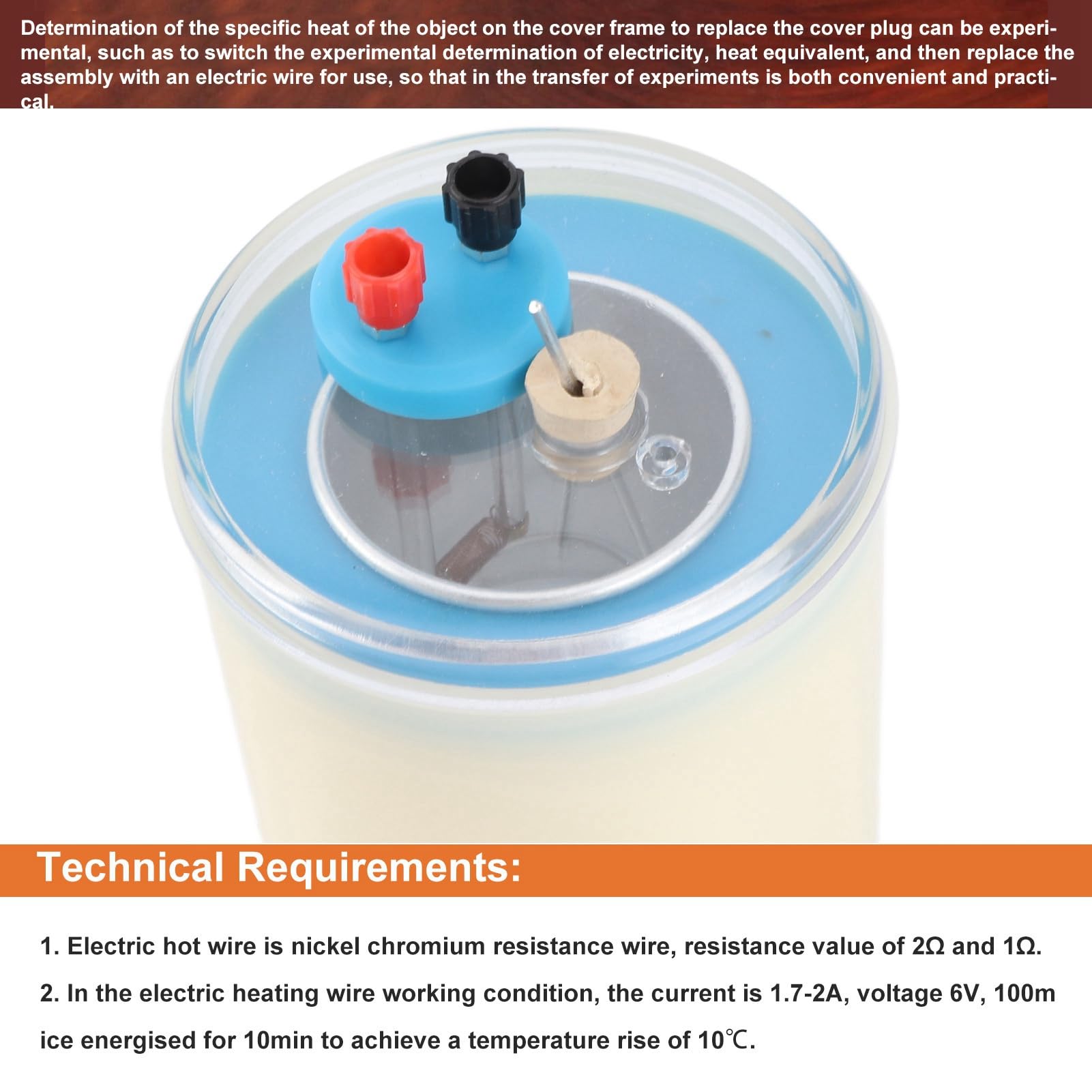 Double Wall Calorimeter, Excellent PVC Material, Large Capacity, Easy Experimentation, Accurate Measurement, Equipped with Cover Stand, Handle, Stirrer, Single Hole Rubber