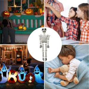 bigmon: 43 inch Skull and White Bones; Head Structure of White Bone Man; Stuffed Plush Toys; Halloween Plush Skeleton (110cm); Shelf Decoration, Handmade Halloween Decorations, Plush Skeleton Dolls