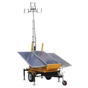 mobile lighting tower with 4 jack supports light tower hydraulic lighting tower with diesel engine