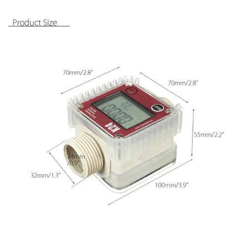 Flow Meter LCD Fuel Flow Meter K24 for Digital Die-sel Fuel Flowmeter Hot Favorable for Liquid High Stability and Convenient Operation