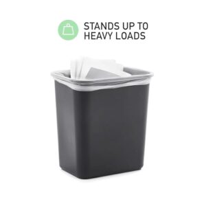 KELINFONG Bathroom Trash Can,2.5 Gallons Black Plastic Trashcans for Kitchens,Narrow Spaces Trash Bin Garbage Bin Waste Basket,Fits Under Desk Bedroom,Dorm,Outdoor,Office,Living Room,Bathroom,Kitchen