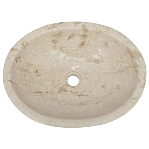 Sink Cream 20.9"x15.7"x5.9" Marble,Modern Marble Bathroom Sink: A Durable and Stylish Addition to Your Home Bath Fixtures，Bathroom Sinks