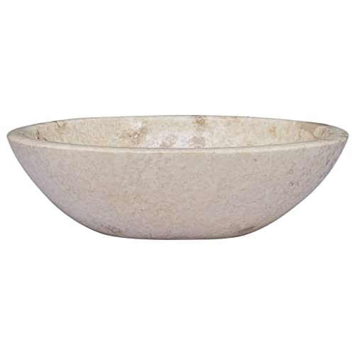 Sink Cream 20.9"x15.7"x5.9" Marble,Modern Marble Bathroom Sink: A Durable and Stylish Addition to Your Home Bath Fixtures，Bathroom Sinks