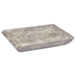 sink gray 19.7"x13.8"x3.9" marble,modern marble countertop sink: a stylish and durable addition to your bathroom bath fixtures，bathroom sinks