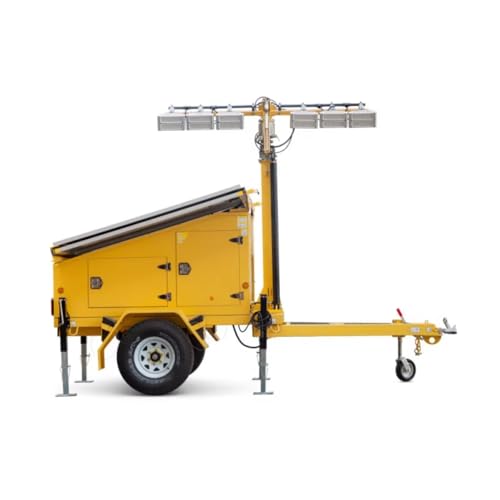 Mobile Lighting Tower with 4 Jack Supports Light Tower Hydraulic Lighting Tower with Diesel Engine