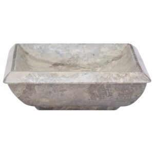 Sink Gray 19.7"x13.8"x3.9" Marble,Modern Marble Countertop Sink: A Stylish and Durable Addition to Your Bathroom Bath Fixtures，Bathroom Sinks