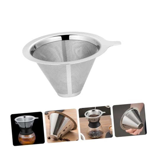 SECFOU Coffee Filter Espresso Filter Screen Portable Coffee Machine Strainer Coffee Machine Filtering Mesh Portable Coffee Machine Parts Filter Teapot Net Silver Stainless Steel