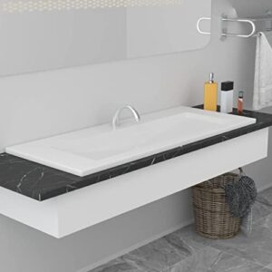 built-in basin 39.8"x15.6"x7.3" ceramic white,elegant ceramic wash basin with overflow for modern bathroom and washroom bath fixtures，bathroom sinks