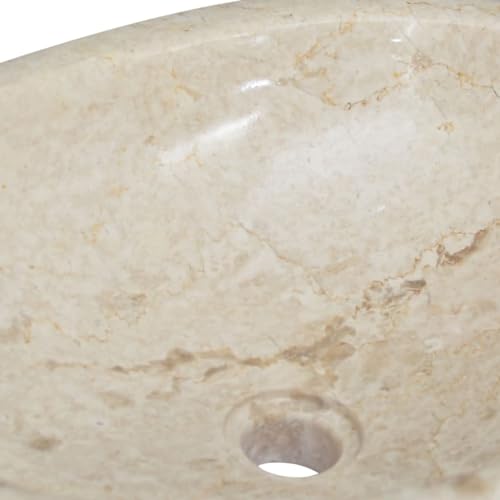 Sink Cream 20.9"x15.7"x5.9" Marble,Modern Marble Bathroom Sink: A Durable and Stylish Addition to Your Home Bath Fixtures，Bathroom Sinks