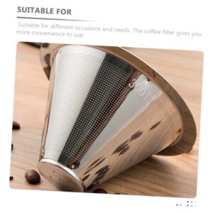 SECFOU Coffee Filter Espresso Filter Screen Portable Coffee Machine Strainer Coffee Machine Filtering Mesh Portable Coffee Machine Parts Filter Teapot Net Silver Stainless Steel