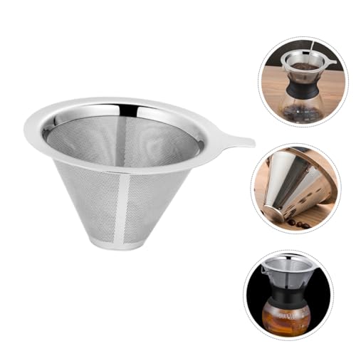 SECFOU Coffee Filter Espresso Filter Screen Portable Coffee Machine Strainer Coffee Machine Filtering Mesh Portable Coffee Machine Parts Filter Teapot Net Silver Stainless Steel