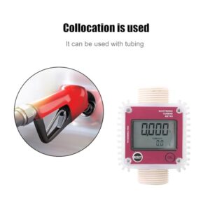 Flow Meter Digital Water Flow Meter K24 LCD Digital Oil Fuel Flow Meter Liquid Water Tester High Stability and Convenient Operation