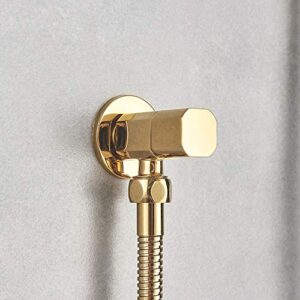 ZLOCYIVHE Handheld Toilet Bidet Sprayer, Brass Shower Tap Washer Mixer Single Cold Water Shower Sprayer Head Tap, Gold Toilet Bidet Faucets