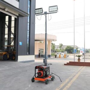 manual/pneumatic/hydraulic lifting light tower led compact mobile light tower