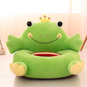 spioklfd kids couch seat toddler giraffe sofa chair,plush pillow kids chair, comfy animal chair for toddlers,soft toddler lounge chair, reading sofa chair for girls boys (frog)