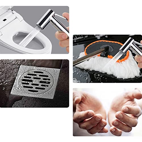 ZLOCYIVHE Hand Shower for Toilet Use Handheld Bidet Sprayer Set Bidet Shower Attachment with Hose Cold Water Brass Cloth Diaper Sprayer Kit