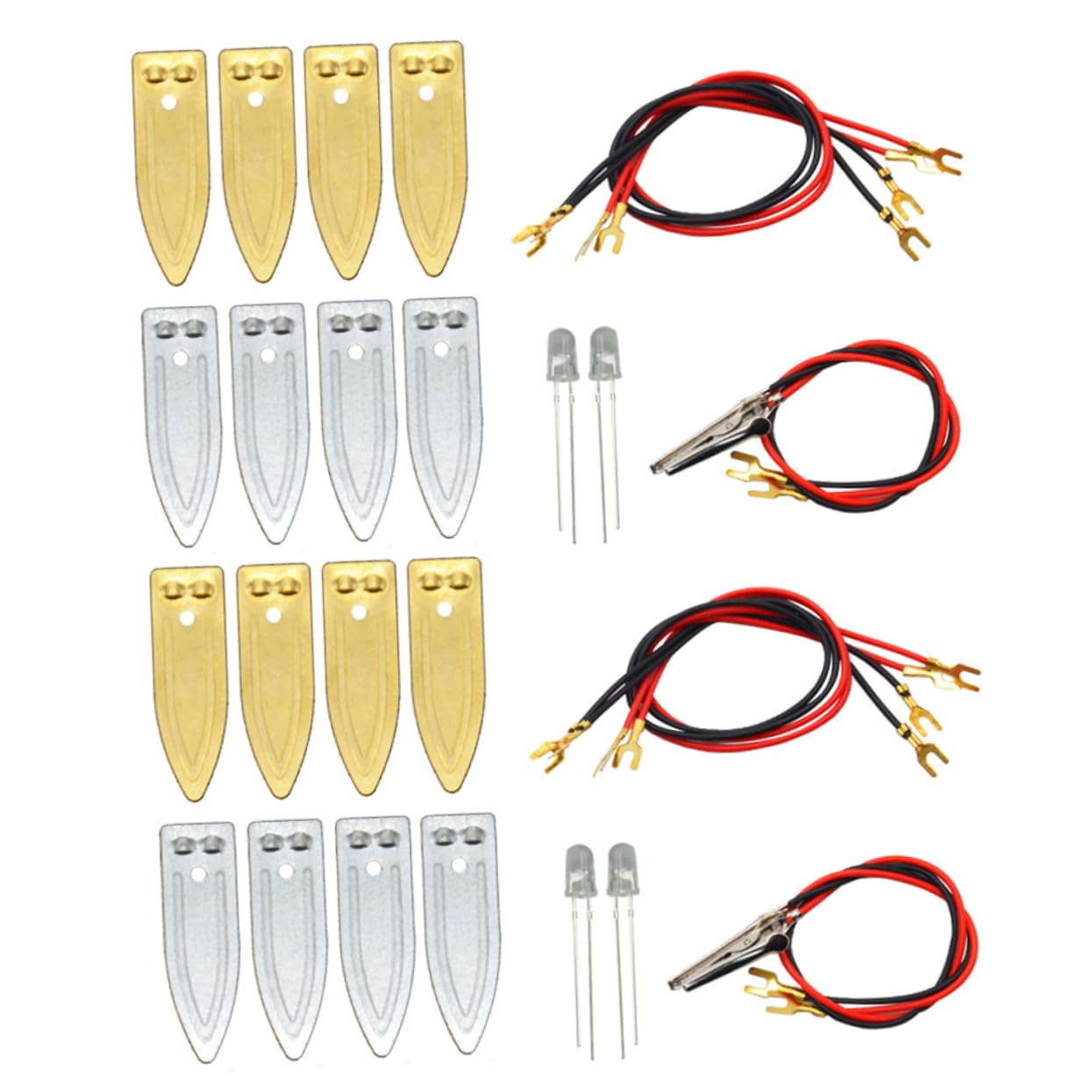 Toyvian 2 Sets Fruit Power Generation Experiment Equipment Lemon Battery Kit Fruit Battery Experimental Supplies Toy Experiments DIY Fruit Battery Power Experiment Supplies Metal