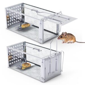 imountek 1 pack live rat trap humane mouse trap single door rat trap cages high sensitivity gravity pedal humane rodent traps mouse traps indoor outdoor for small rodents mice voles hamsters