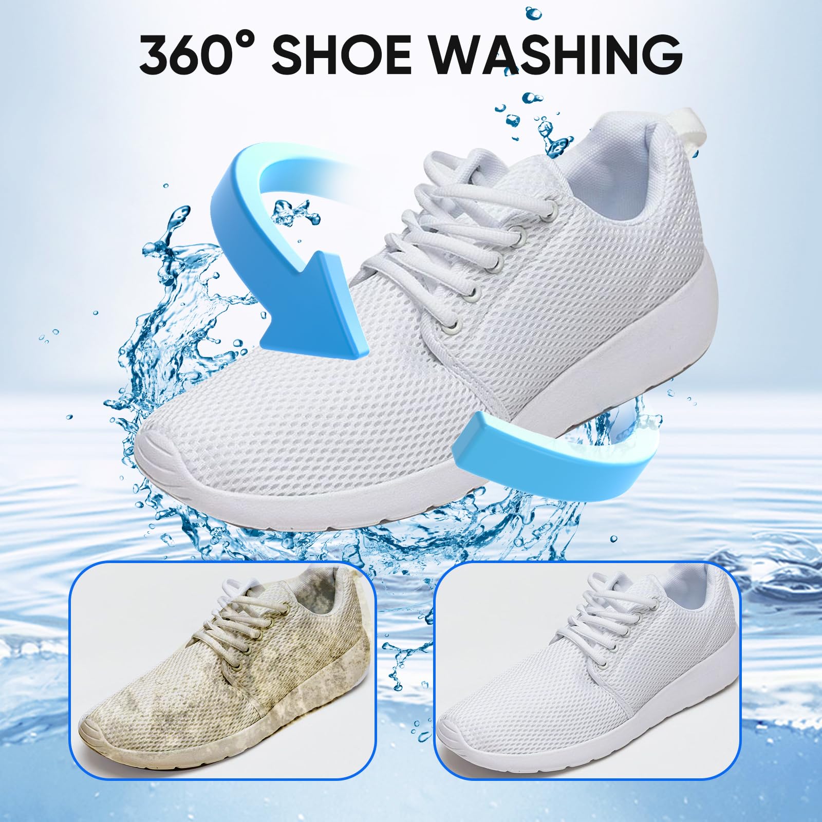 Shoe cleaning bag，Shoe bag for washing machine，Versatile Shoe Laundry Bag，Shoe washing machine bag，Reusable shoe washing bag/Alternative shoe washing machine. (2pcsYellow)