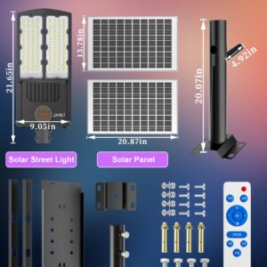 JAYNLT 6000W Solar Street Lights and 8500W Solar Street Lights for Driveway,Yard